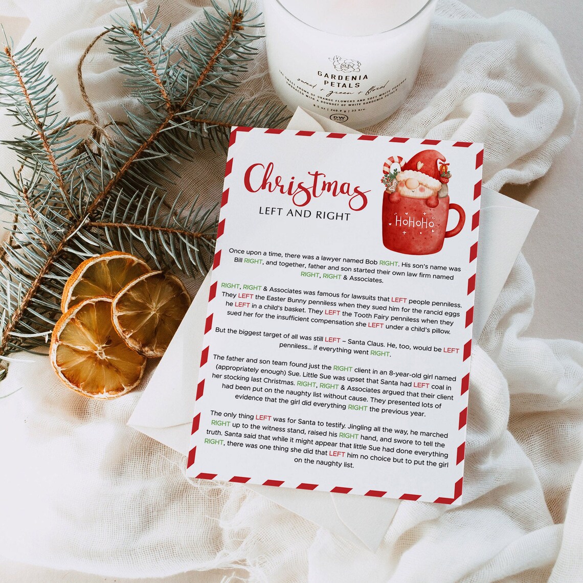 Christmas Left and Right Game Printable Funny Holiday Activity Ideas ...