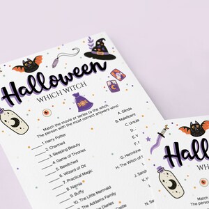 Which Witch Game Printable Halloween Party Game Idea for Kids - Etsy