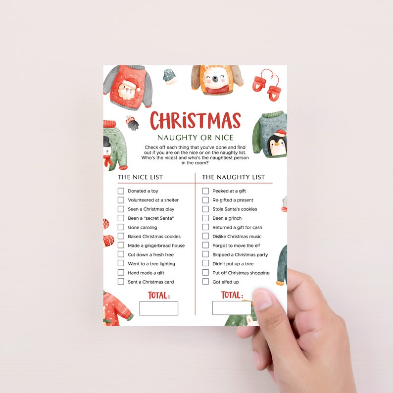 Ugly Sweater Party Games Bundle Printable Ugly Christmas Jumper Event ...