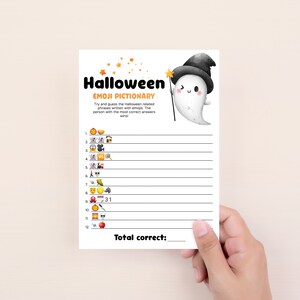 Halloween Emoji Pictionary Game Instant Download Ghost Theme Halloween ...