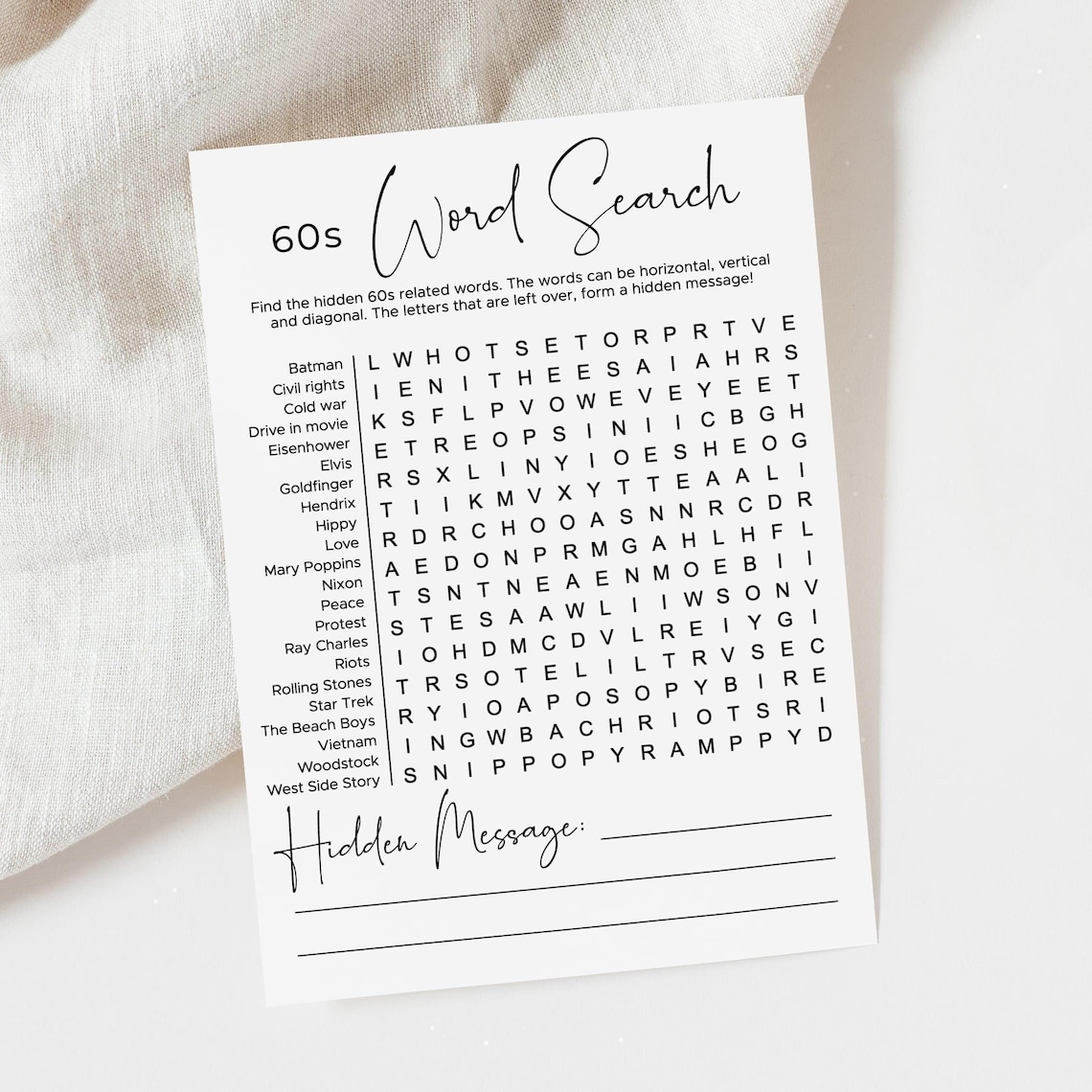 60th Birthday Games Bundle Printable Born in 1965 Birthday Party Pack ...