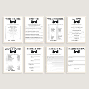 Born in 1943 Birthday Games Pack for Men Birthday Party Games Printable ...