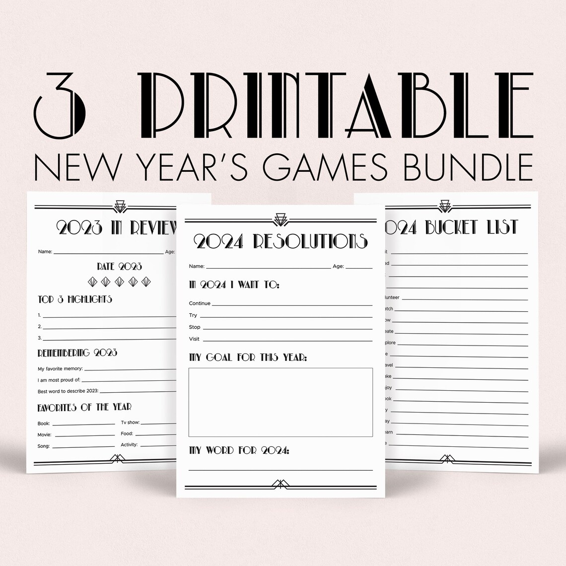 New Years Party Games Printable New Years Eve Ideas 2023 2024 Great ...