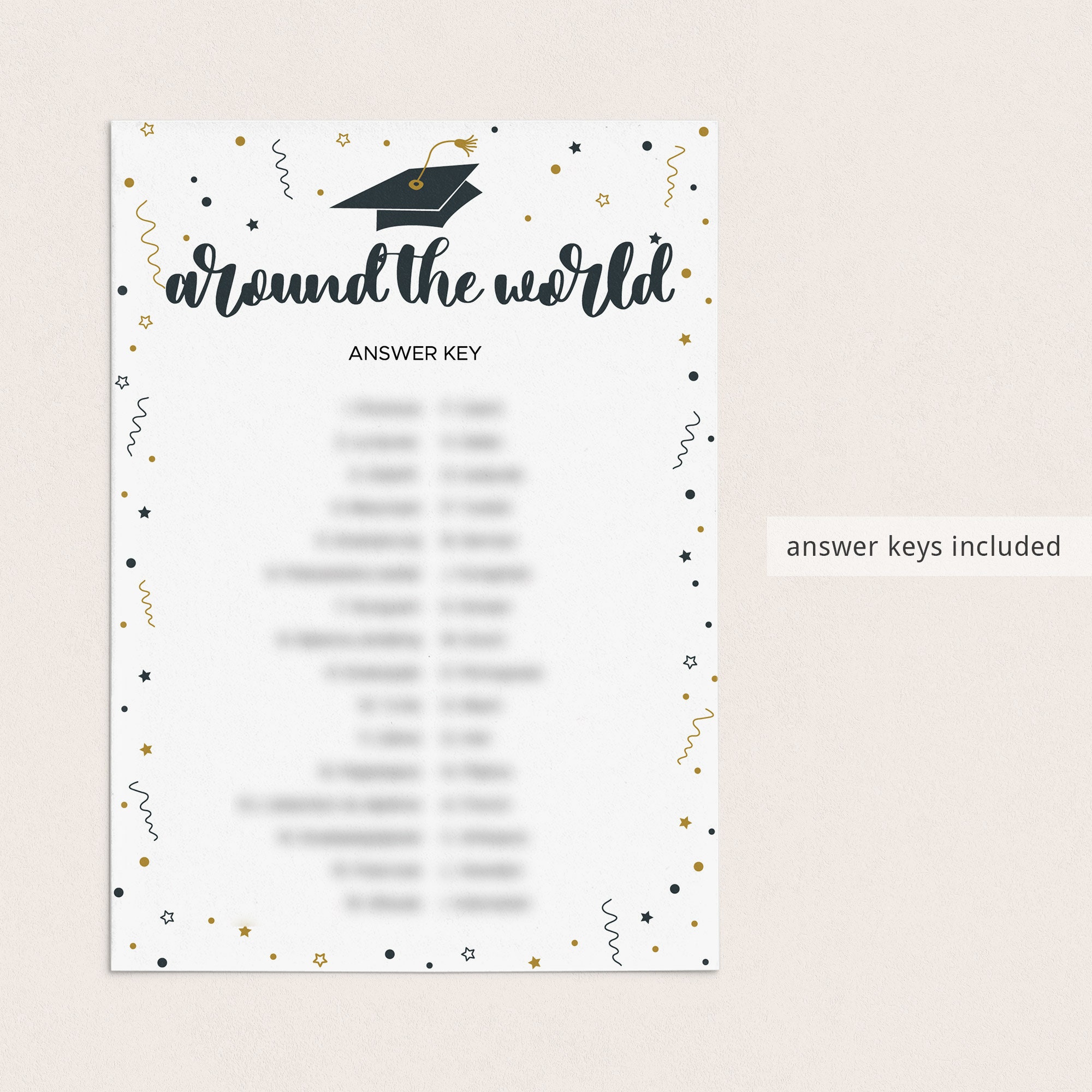 20 Graduation Games Bundle Editable Template Grads Party Activity Ideas ...