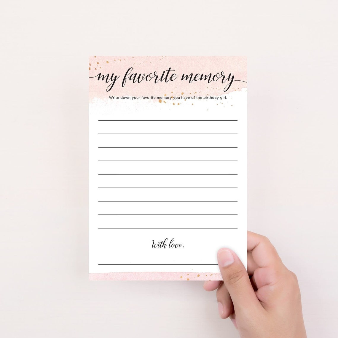 My Favorite Memory of the Birthday Girl Printable Birthday Party Games ...