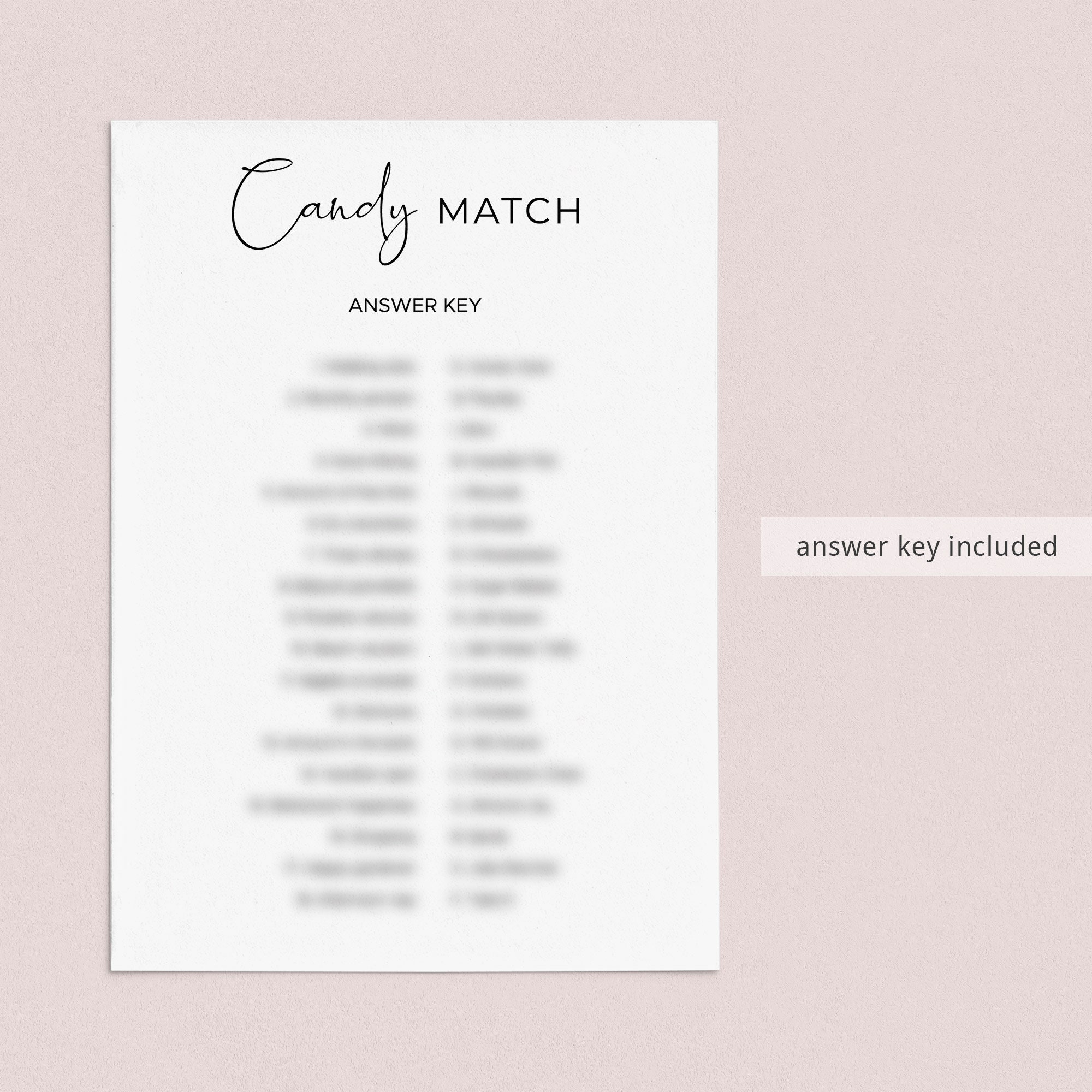 Retirement Candy Match Game Printable Black and White Activity Ideas ...