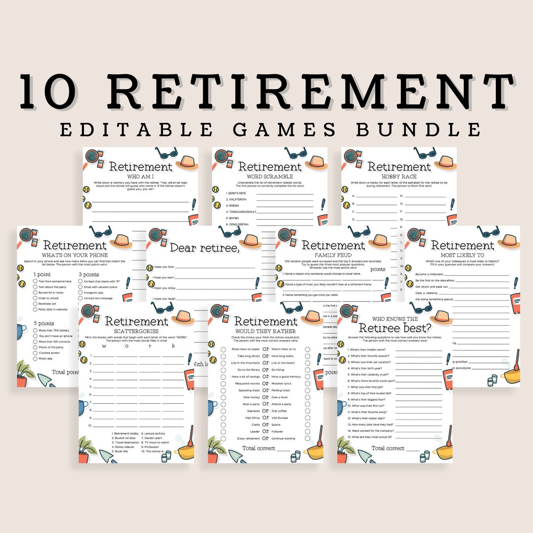 Retirement Party Games for Colleagues Office Party Activity Ideas for ...