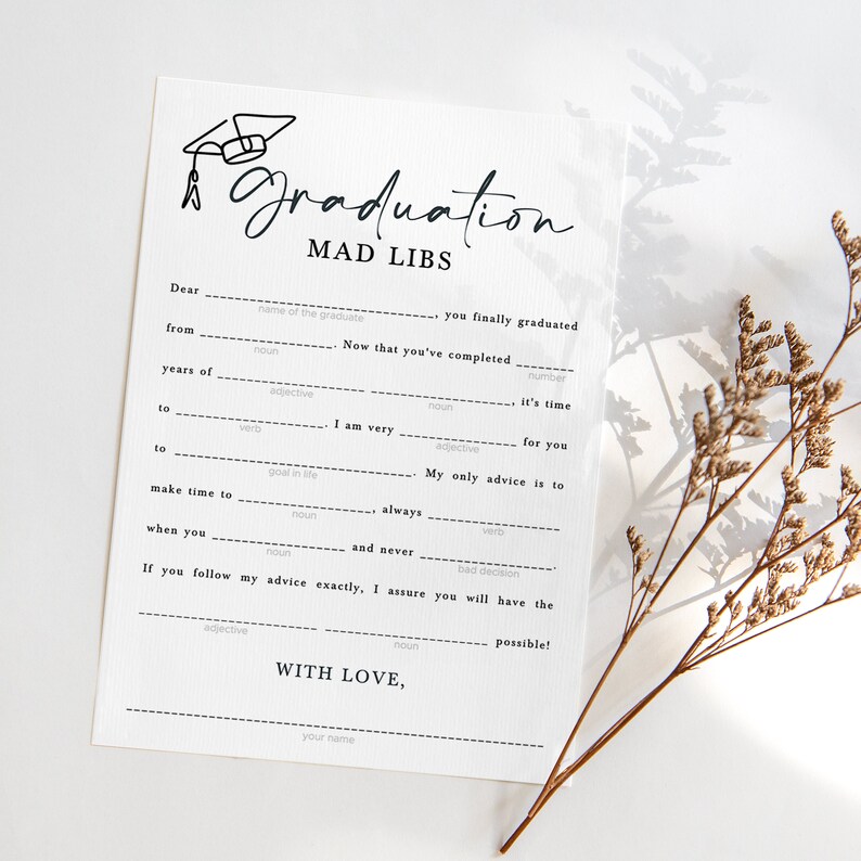 Graduation Party Games Bundle Editable Template Grad Activity Ideas ...