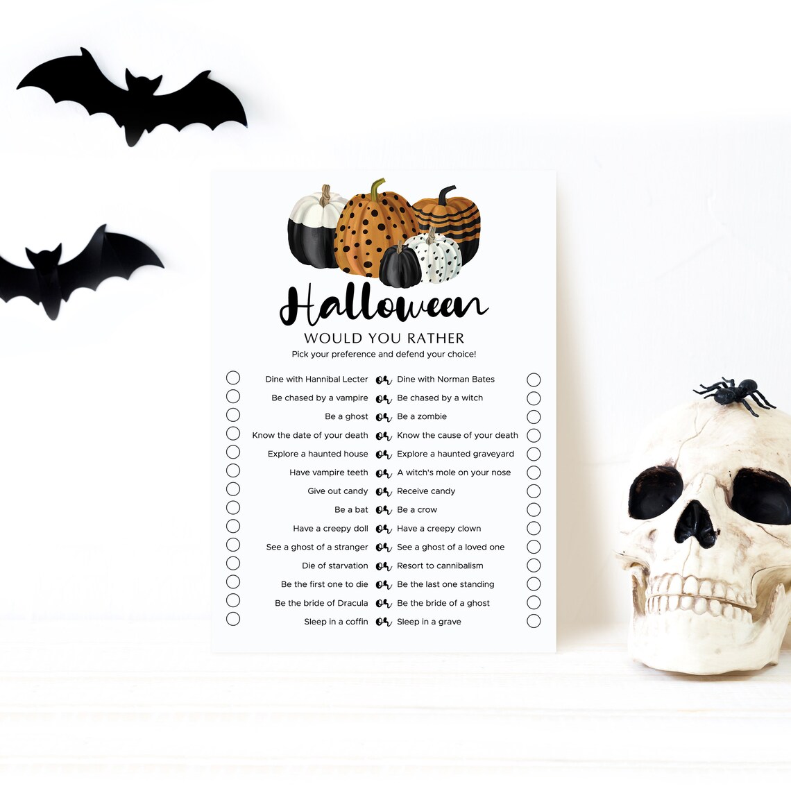 Halloween Games Bundle Editable Template Pumpkin Spooky - Etsy