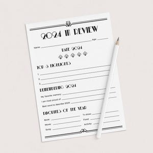 New Years Resolutions for 2025 Gatsby Themed NYE Games Bundle Printable ...