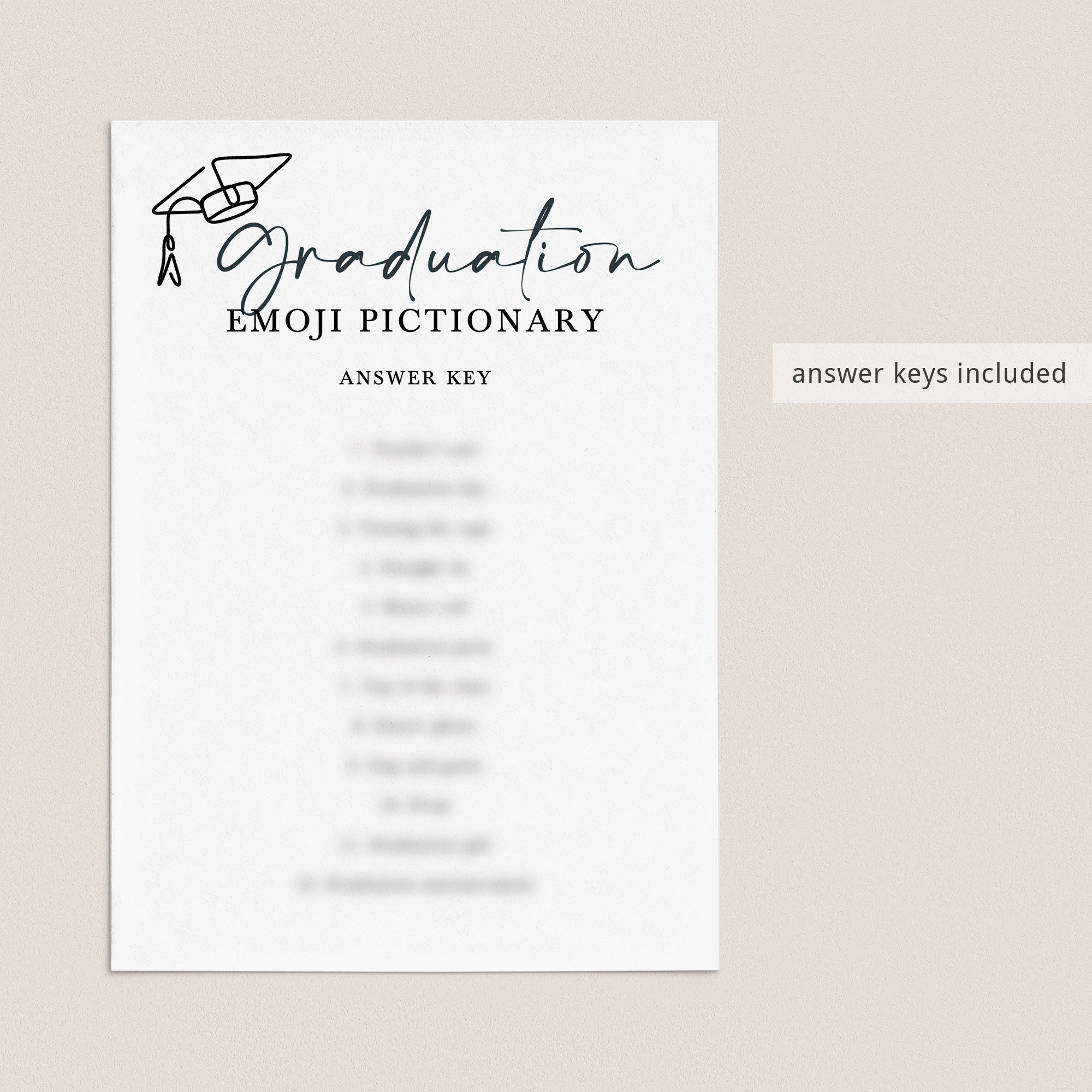 Graduation Party Games Bundle Editable Template Grad Activity Ideas ...