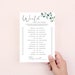 Greenery Birthday Party Games Bundle for Her Eucalyptus Bday - Etsy