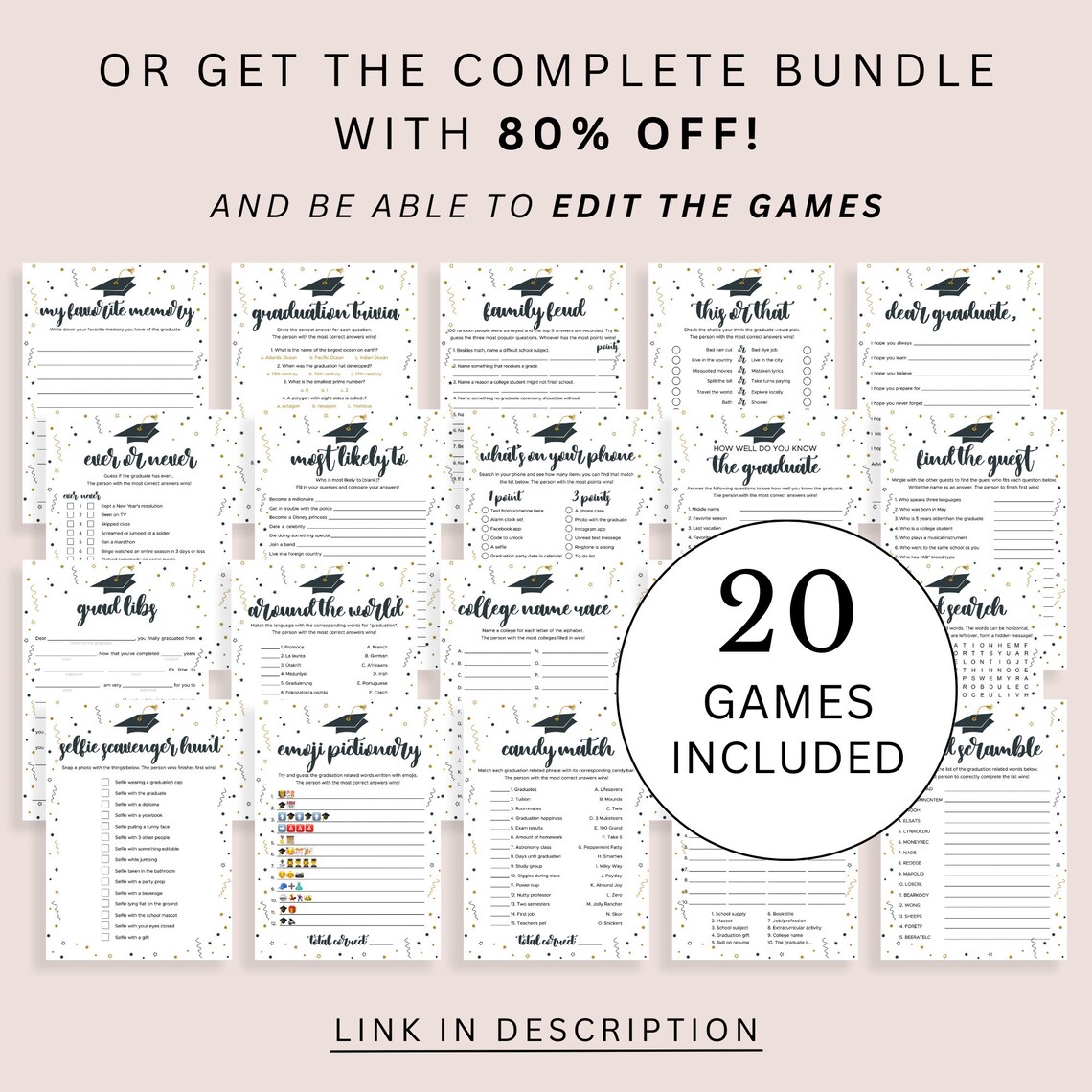 Graduation Mad Libs Game Printable Grad Party Games Simple Graduation ...