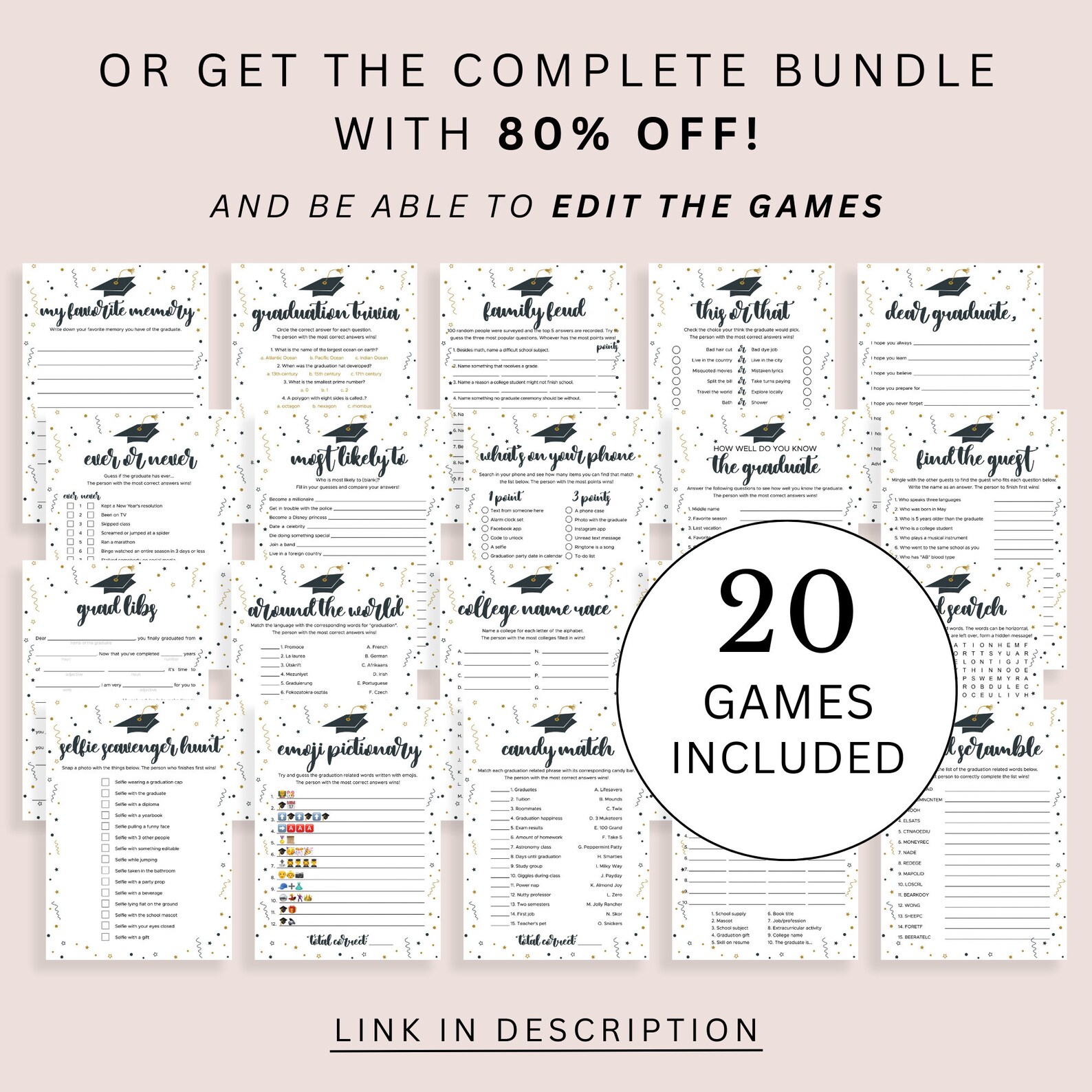 Graduation Mad Libs Game Printable Grad Party Games Simple Graduation ...