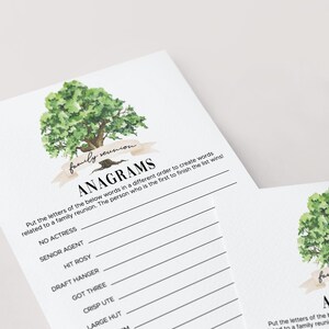 Family Reunion Anagrams Game Printable | Word Scramble, Family ...
