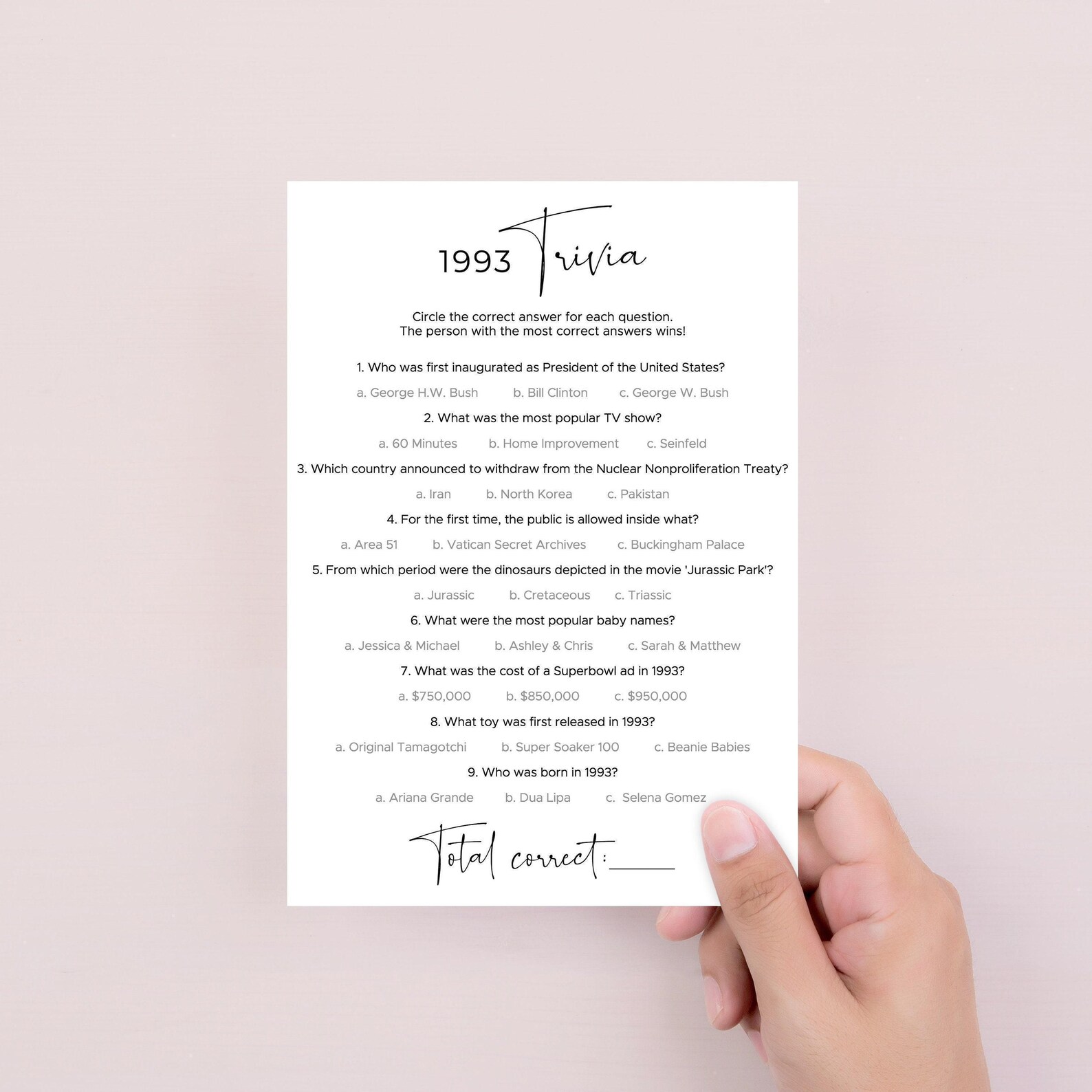 Minimal Birthday Party Games for Woman Turning 31 Years Old Born in ...
