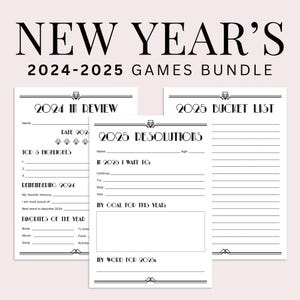 New Years Party Games Printable New Years Eve Ideas 2024-2025 Great ...