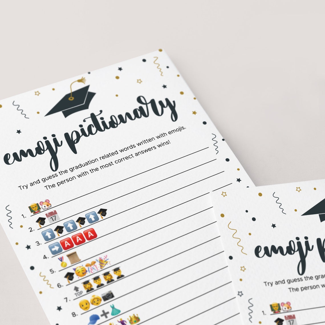 Editable Graduation Games Printable College Grad Party Ideas - Etsy