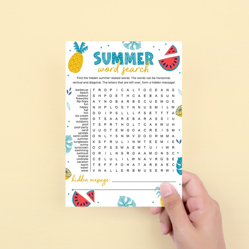 Summer Games Bundle for Kids and Adults Editable Vacation Activities ...