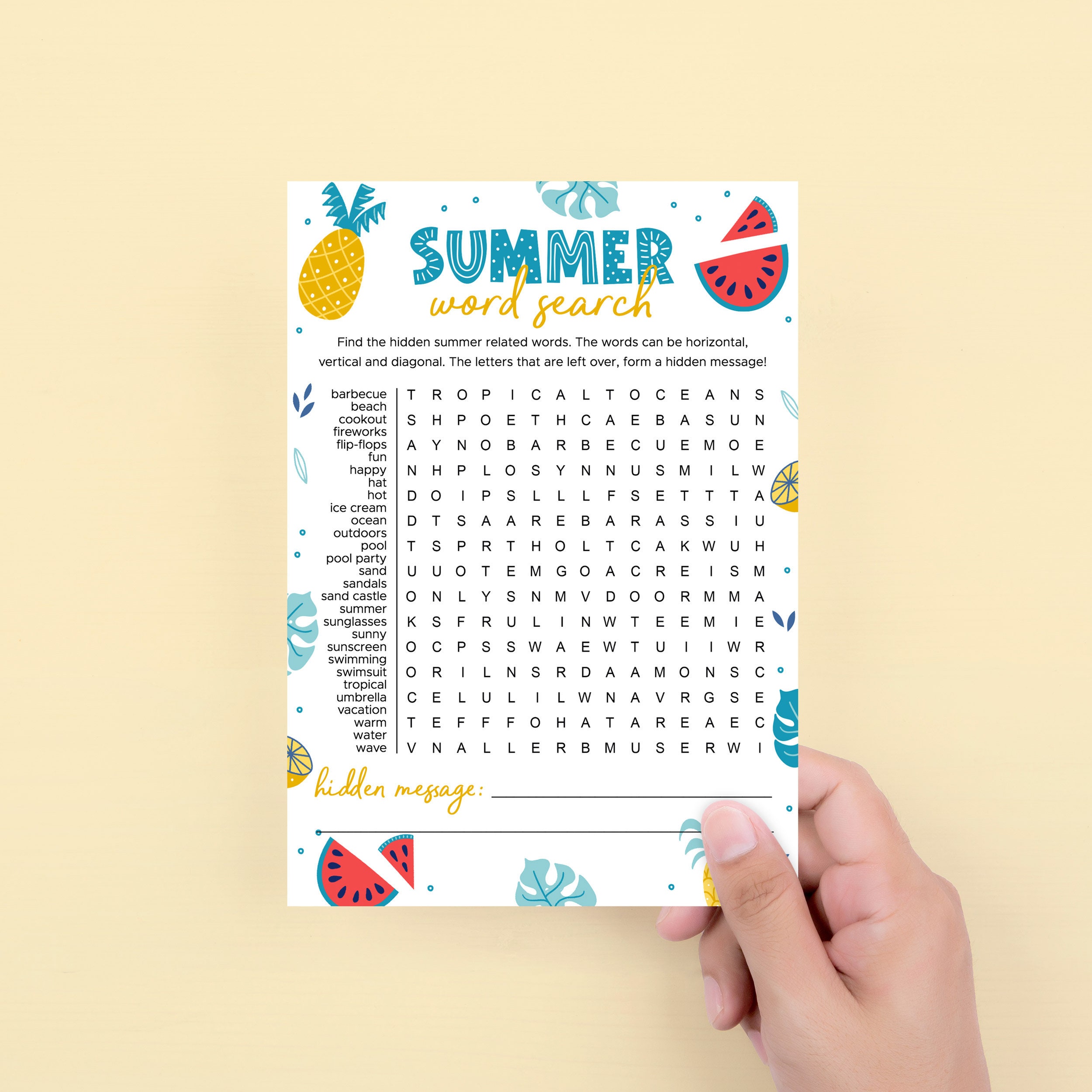 Summer Games Bundle for Kids and Adults Editable Vacation Activities ...