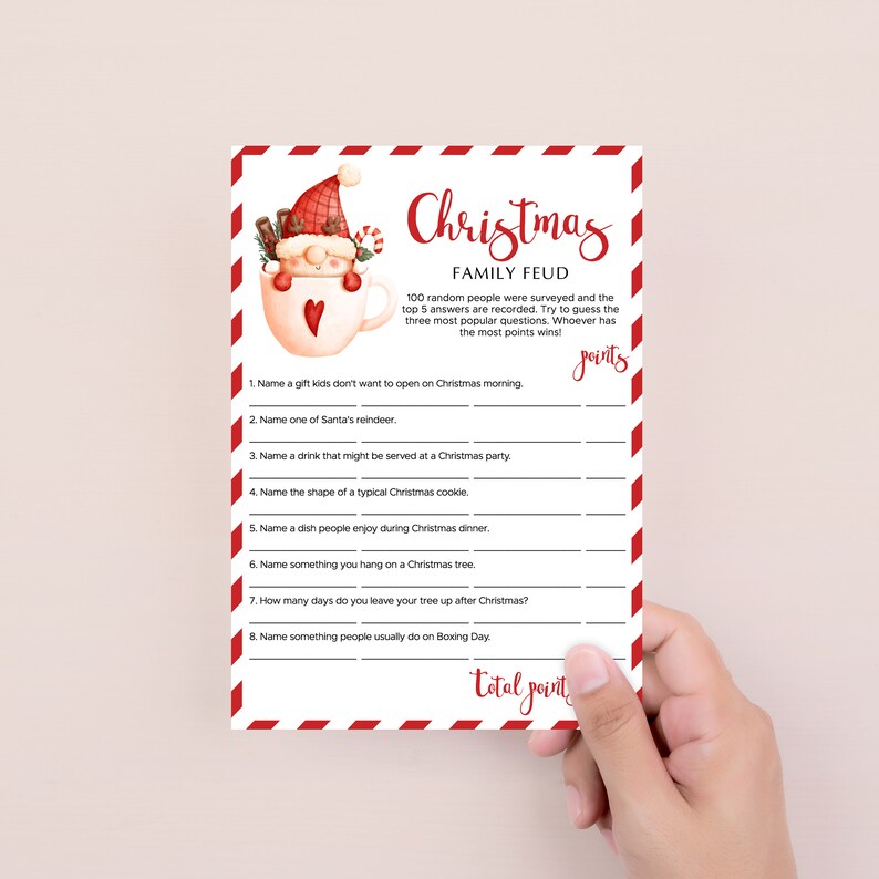 Cute Gnomes Christmas Games Bundle Printable Hot Chocolate Xmas ...