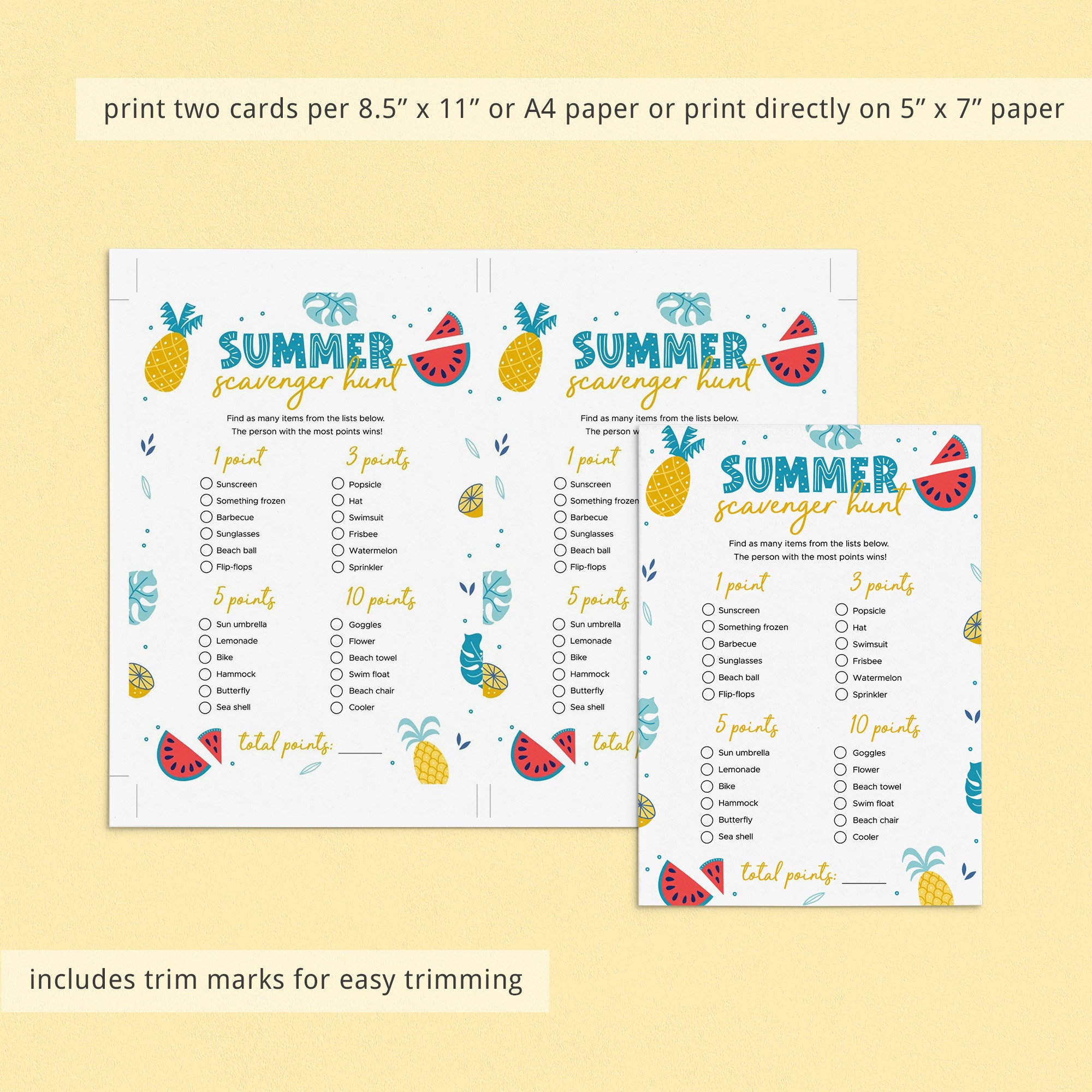 Summer Scavenger Hunt Printable Beach Scavenger Hunt for Kids and ...