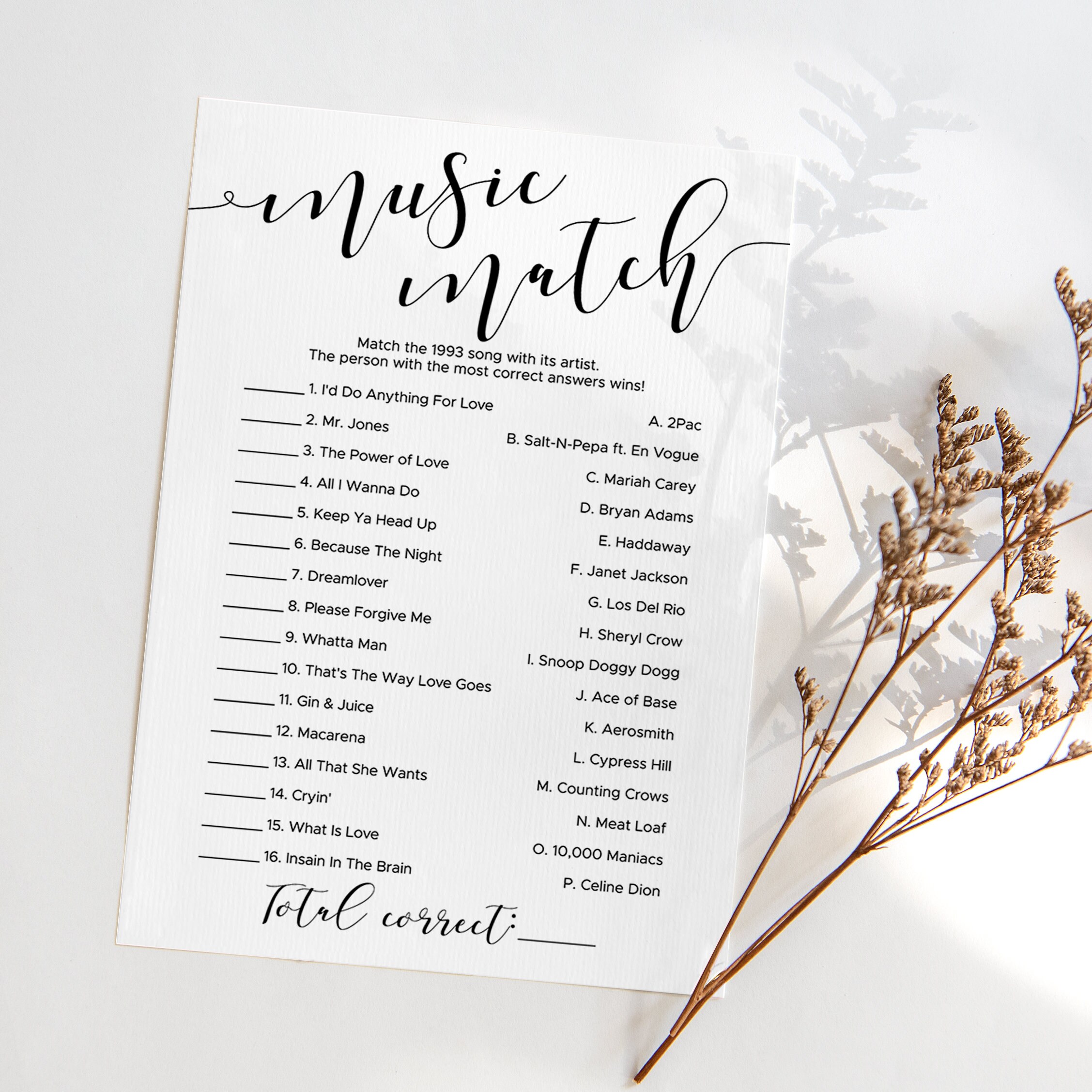 Calligraphy Birthday Games Bundle for Her Born in 1993 Woman Turning 31 ...