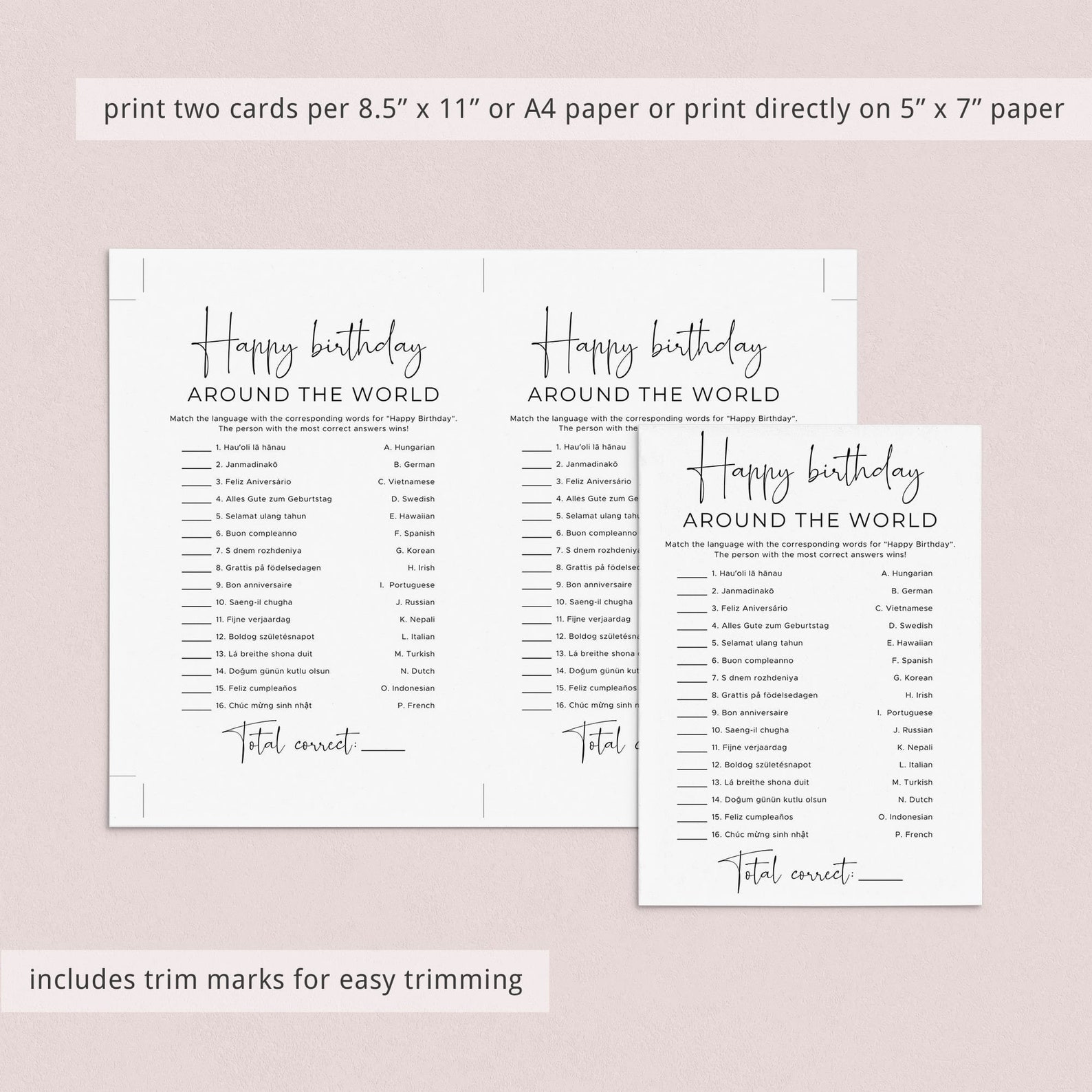 Womens Birthday Games Bundle Printable Adult Games for | Etsy