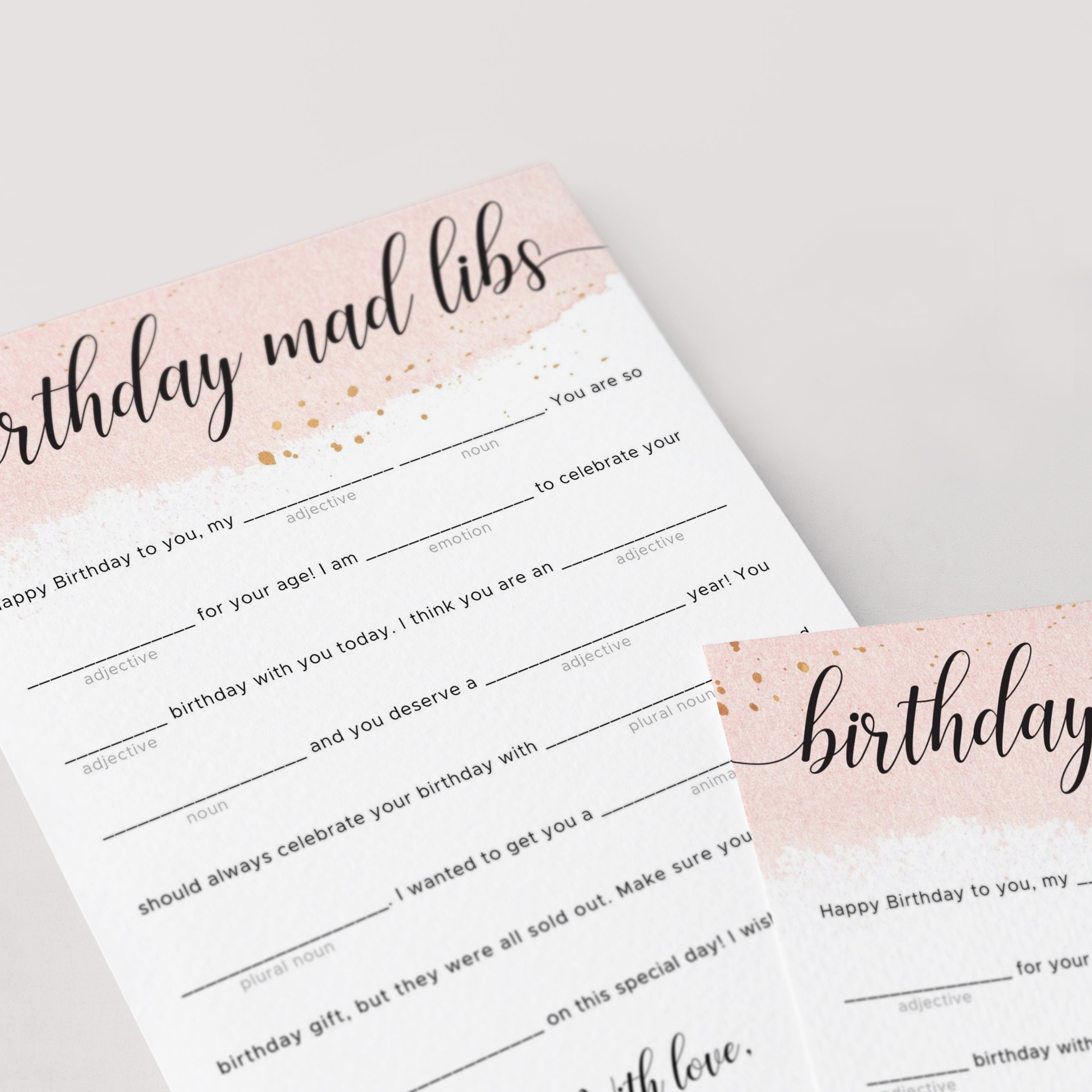 Funny Birthday Mad Libs Game Printable Bday Games for Adults and Kids ...