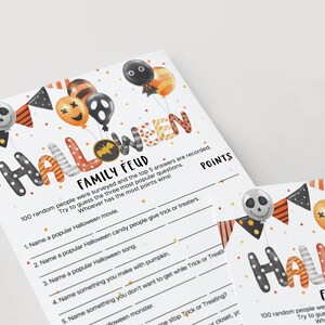 Halloween Party Games Bundle Printable Orange Halloween Quiz to Play at ...
