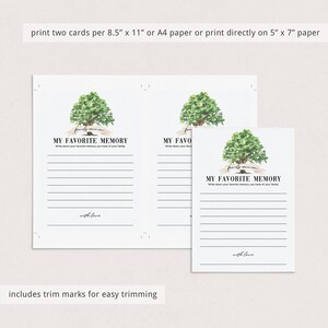 My Favorite Memory of My Family Reunion Game Printable, Watercolor ...
