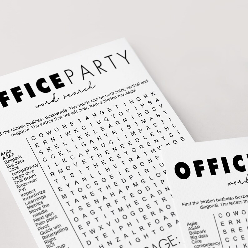 Office Party Game Templates 8 Work Party Games, Find the Coworker Bingo ...