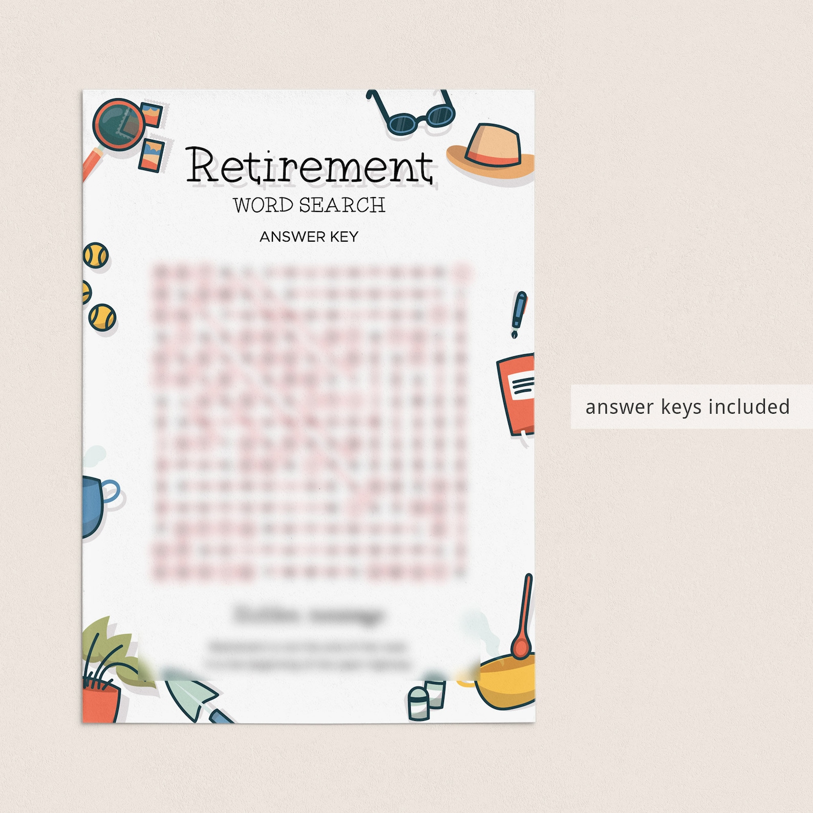 Retirement Party Games Printable Retirement Party Activities for ...