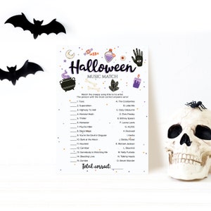 Halloween Music Match up Game Printable Match the Song to Its Artist ...