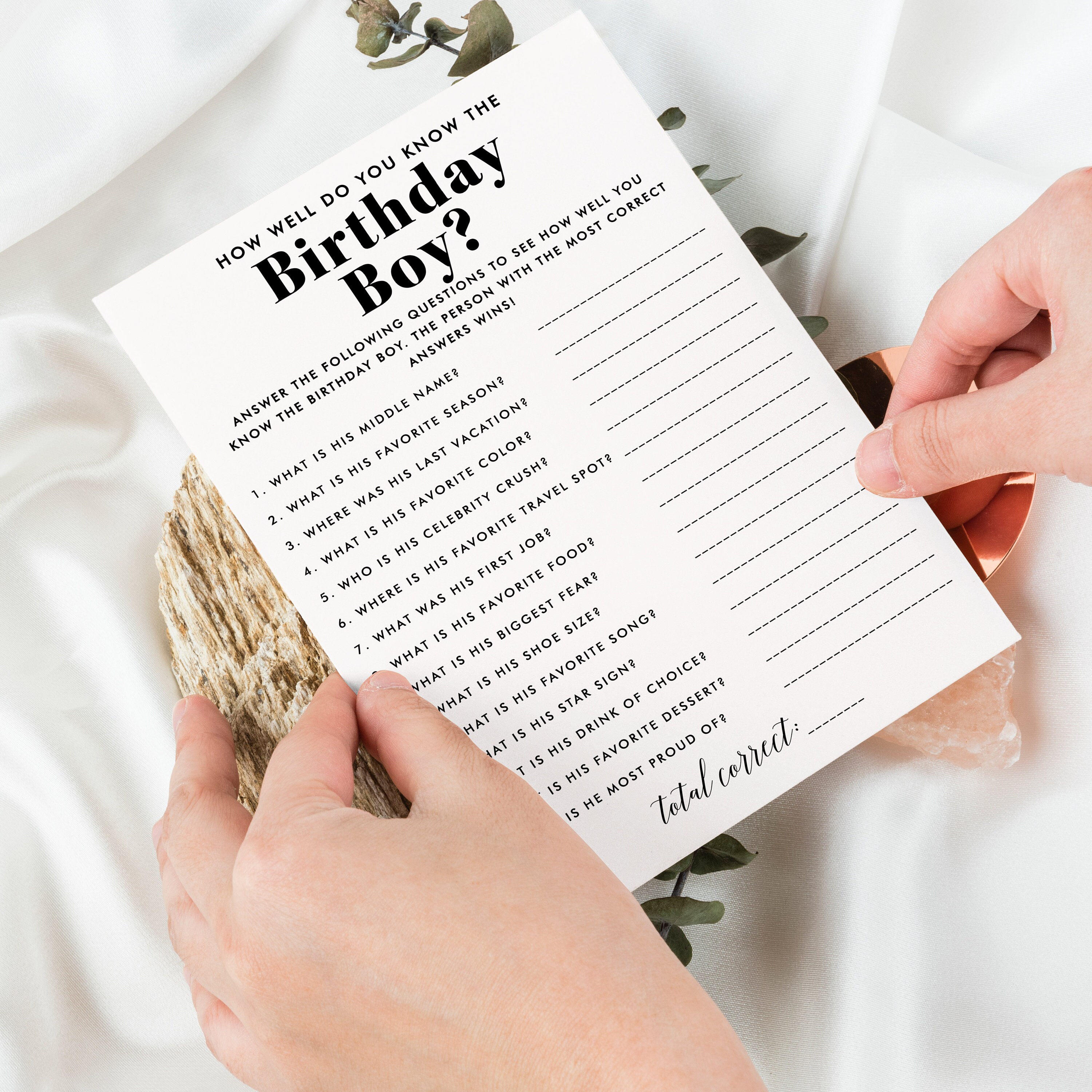 How Well Do You Know the Birthday Boy Game Printable Who Knows the ...
