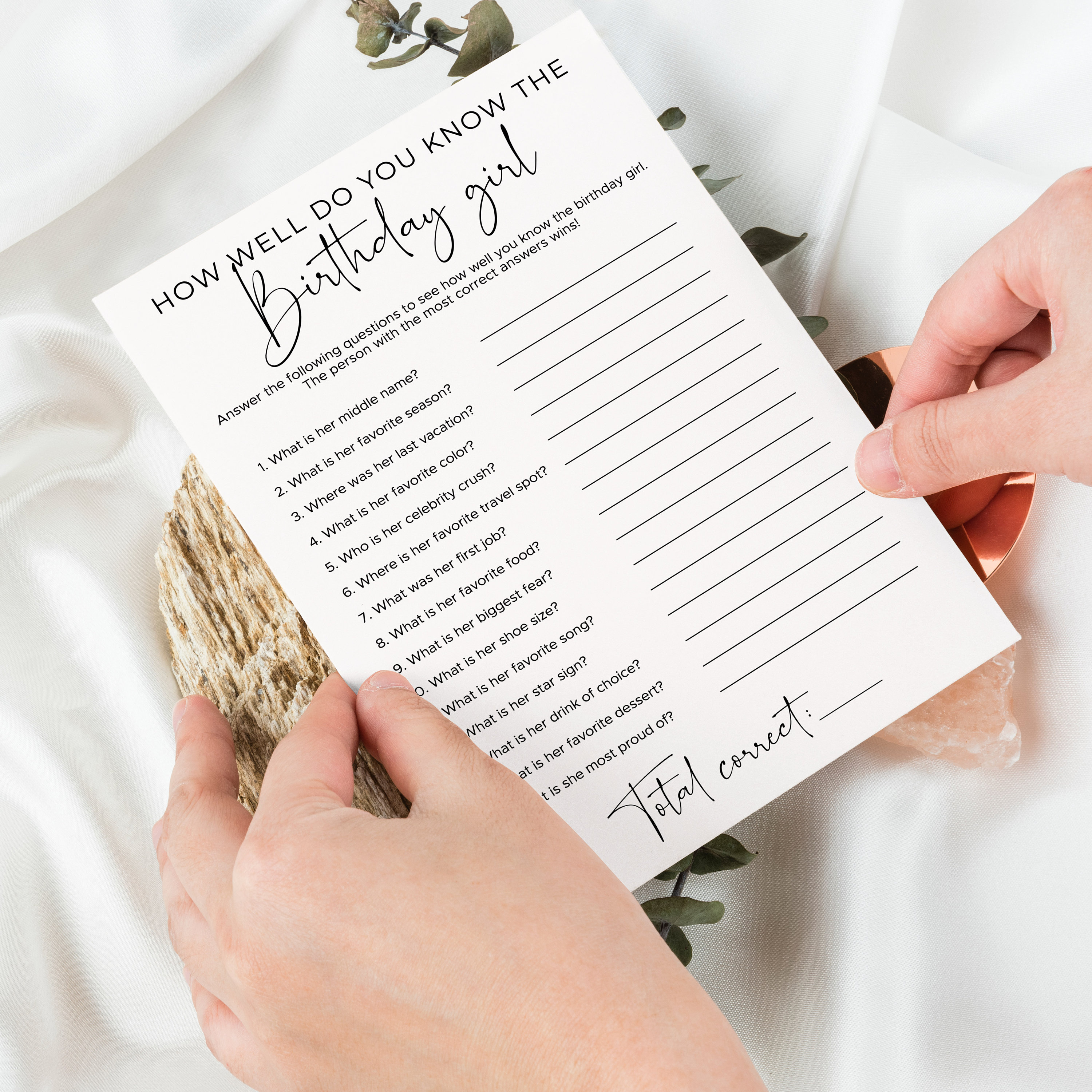 Who Knows the Birthday Girl Best Game Printable How Well Do You Know ...