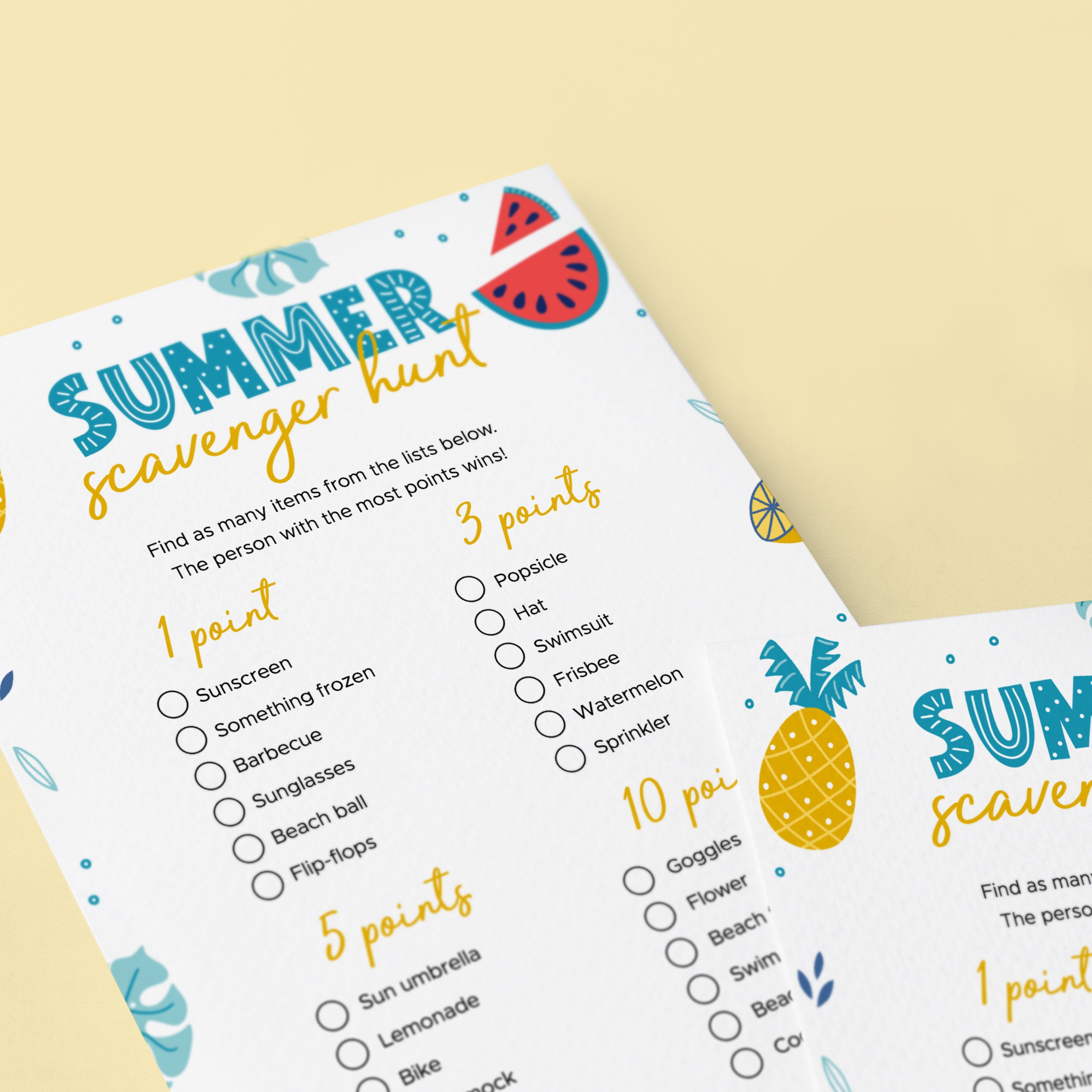Summer Scavenger Hunt Printable Beach Scavenger Hunt for Kids and ...