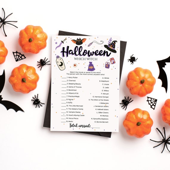 Which Witch Game Printable Halloween Party Game Idea for Kids - Etsy