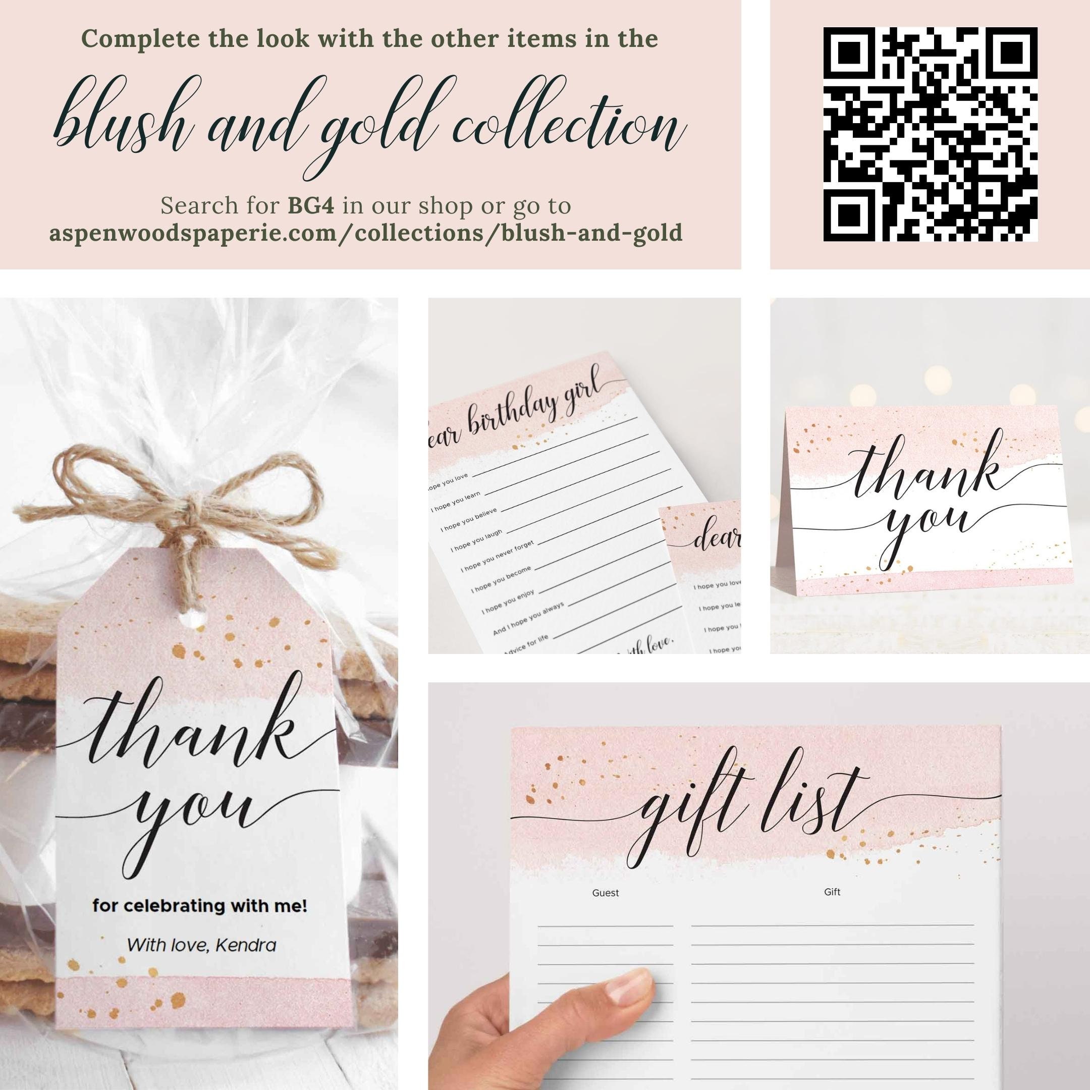 Blush Birthday Party Games Bundle Printable Womens Birthday | Etsy