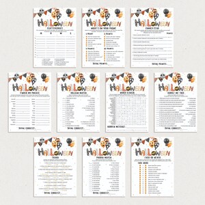 Halloween Party Games Printable Fall Activity Bundle for Family Feud ...
