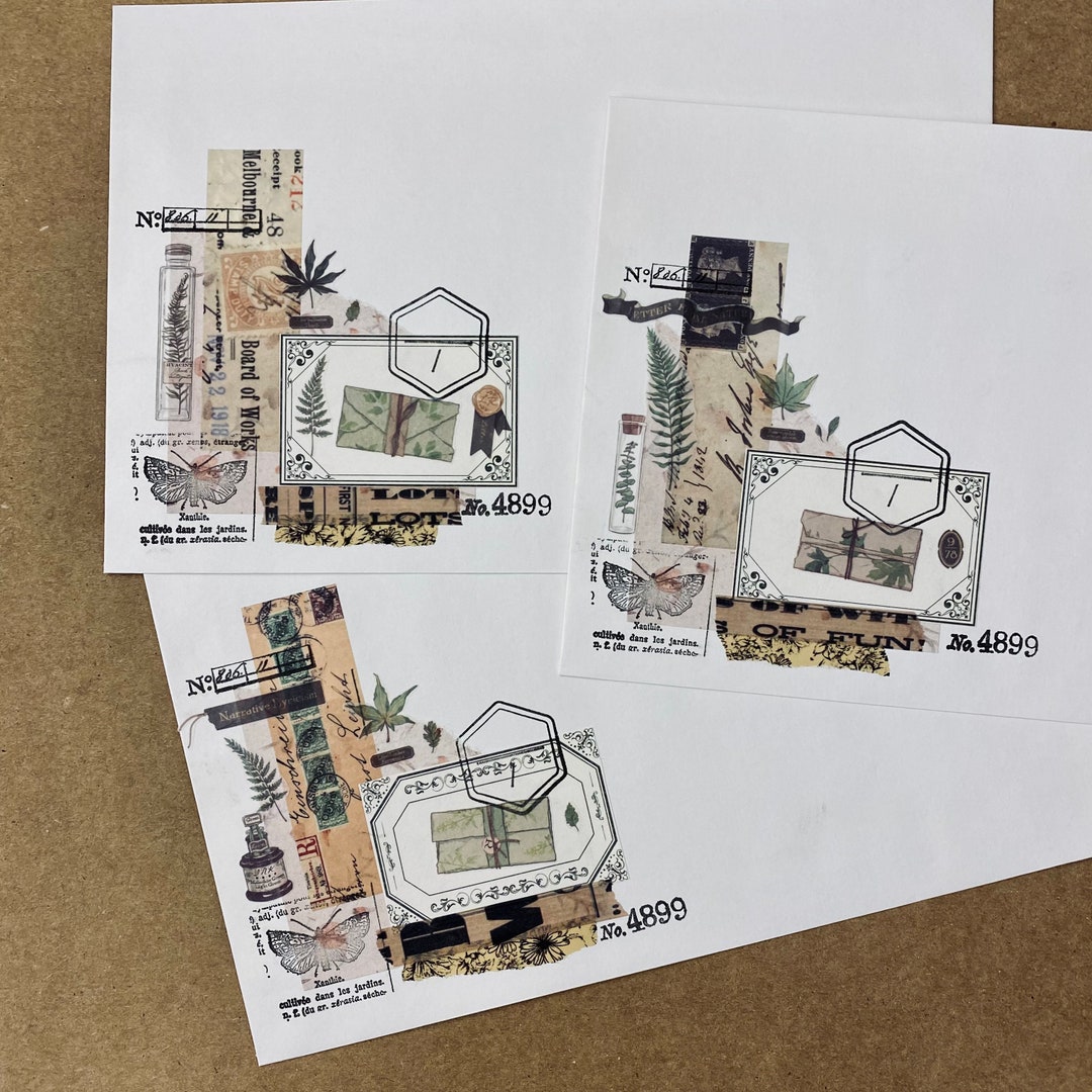 Collage Art Envelopes: Vintage Inspired Decorated Mailers (set of 3) - Etsy