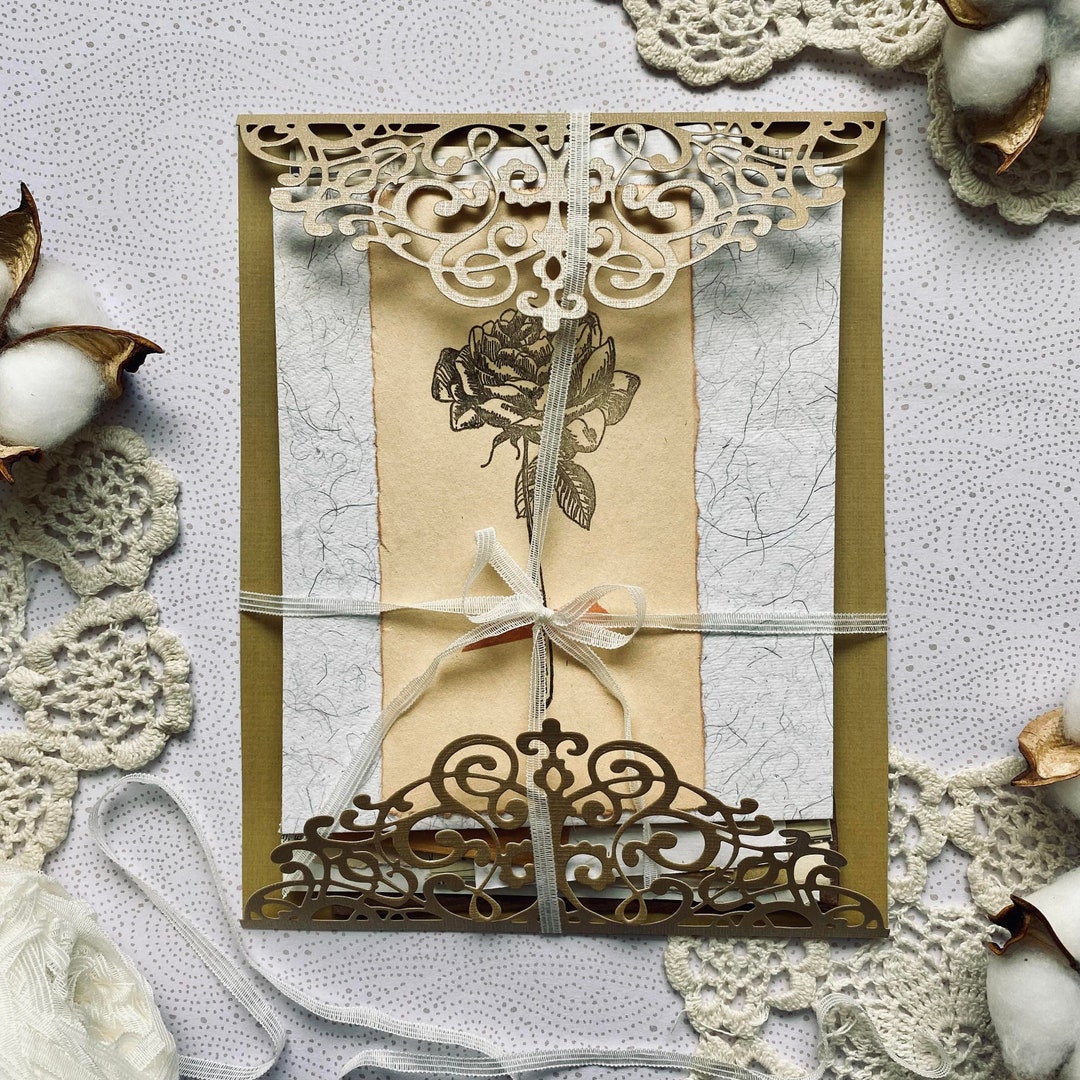 Rose Laced Large Paper Bundle | Neutral Toned Paper | Card Making ...