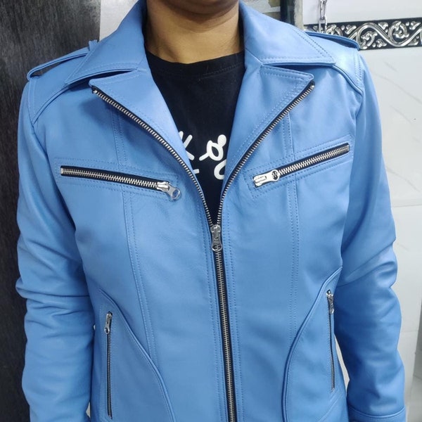 Light Blue Leather - Etsy