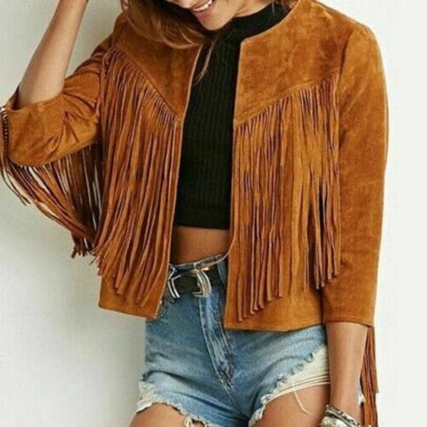 Suede Fringe Jacket - Etsy