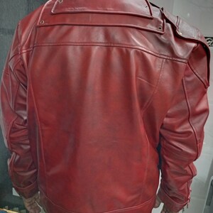 Noor Men's RED & BLACK Leather Jacket Handmade Quilted - Etsy