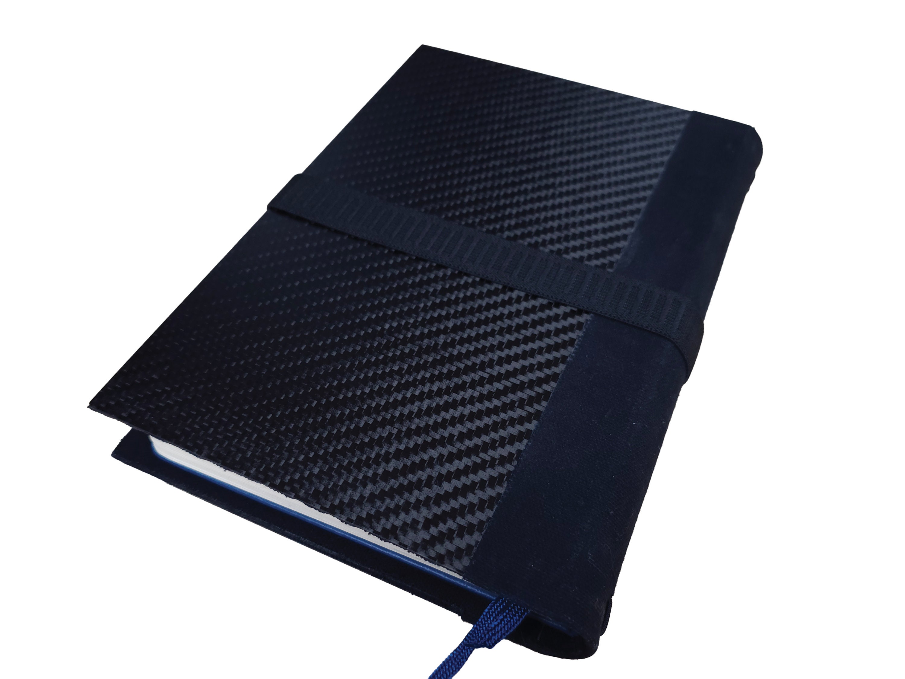 A5 Carbon Fiber Notebook Cover With Pockets, Refillable Journal Cover ...