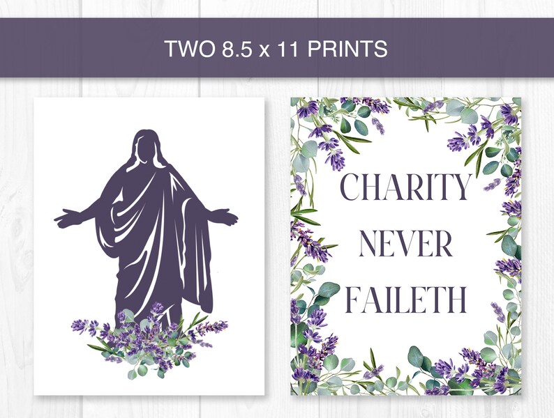 LDS Relief Society Bulletin Board, Ministering Notes, Lavender ...