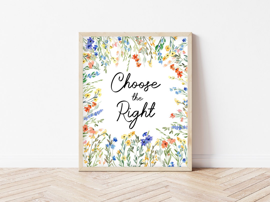 Choose the Right, LDS Primary Art, Choose the Right Printable, Lds ...