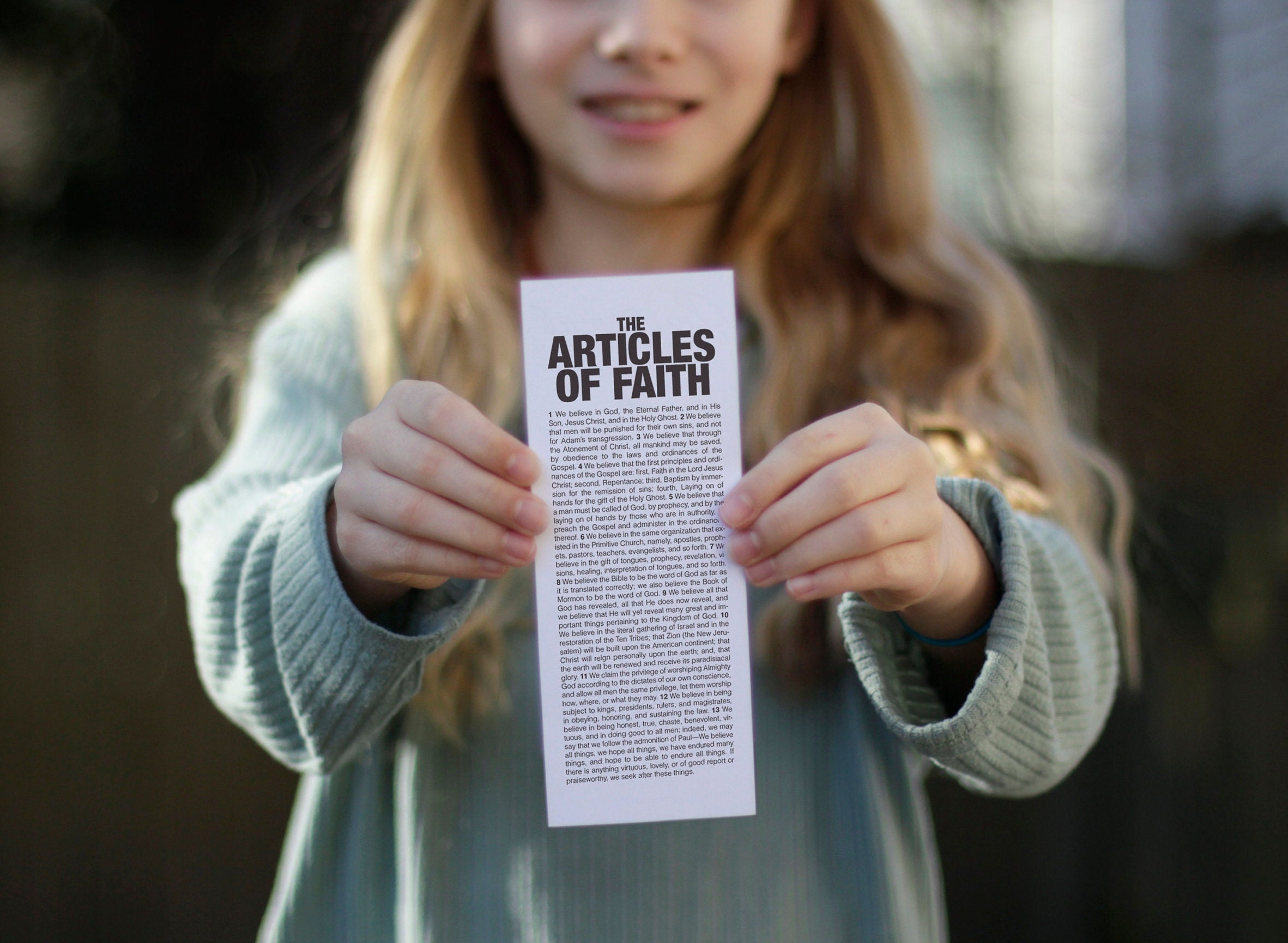 Articles of Faith Bookmarks, LDS Bookmark, LDS Primary Handout, LDS ...