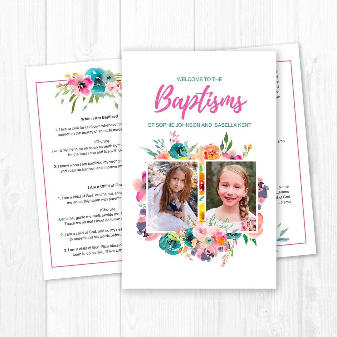 Joint Girl Baptism, LDS Baptism Program, LDS Baptism Program Girl, LDS ...